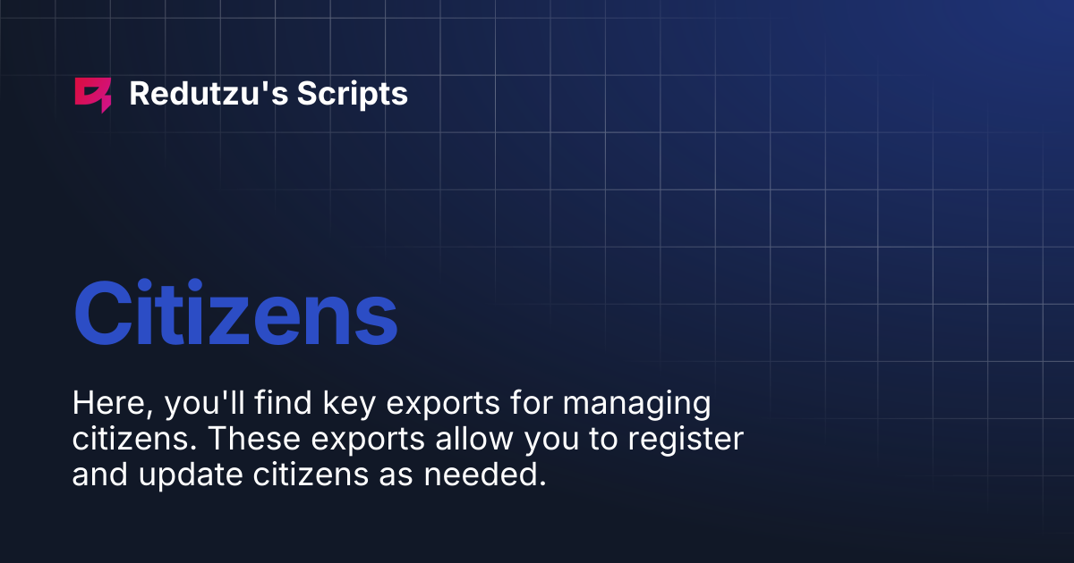 Citizens | Redutzu's Scripts